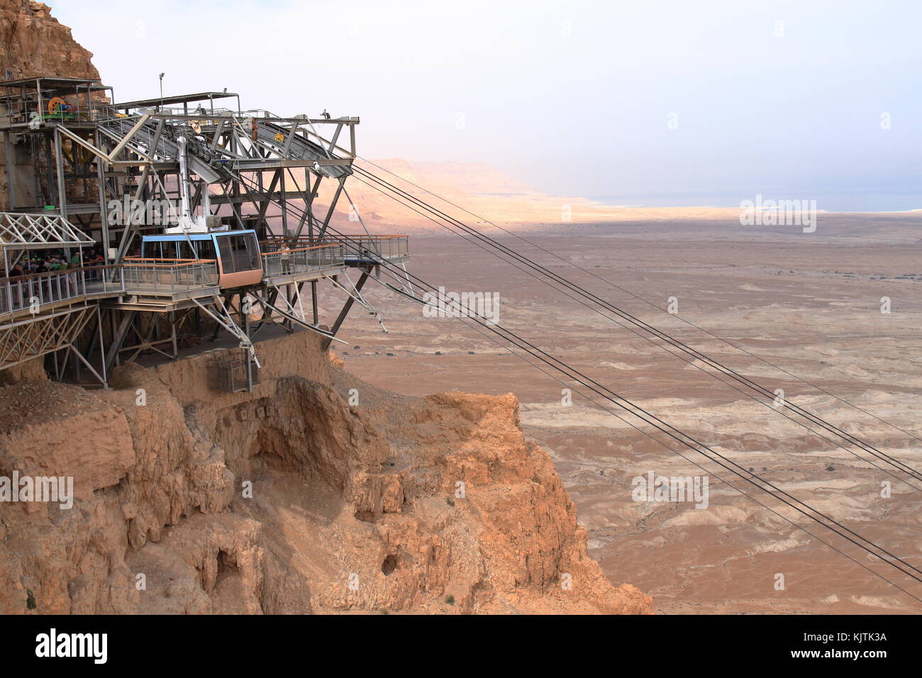 Cable-car to Masada Fortification - Israel Stock Photo - Alamy