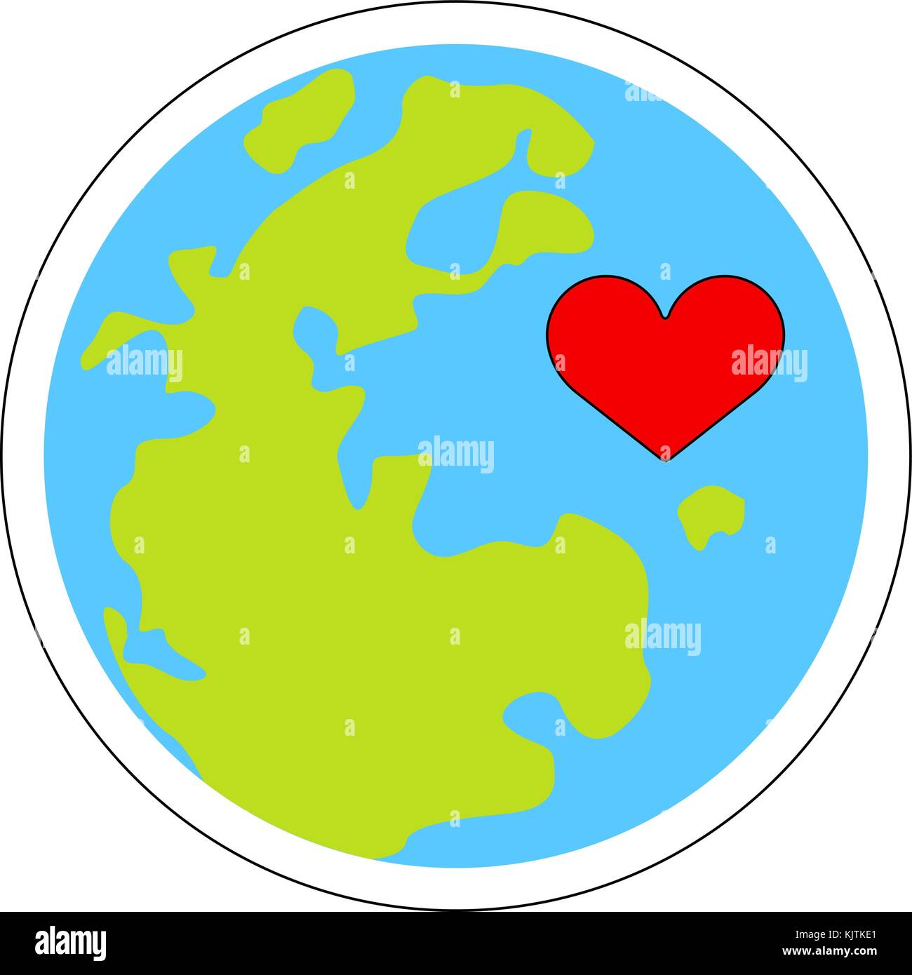 Love planet illustration earth Stock Vector Images - Alamy