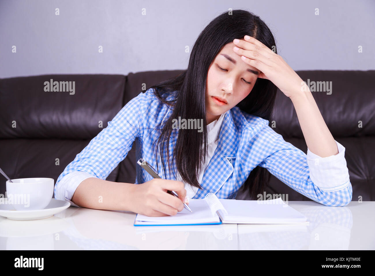 Businesswoman holding document writing on hi-res stock photography and ...