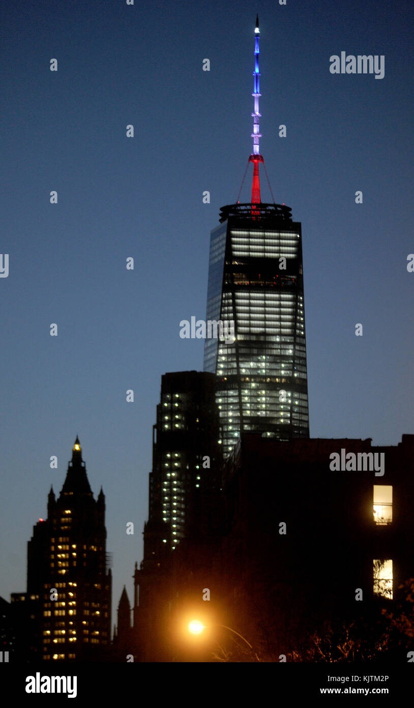 One World Trade Center Spire Night