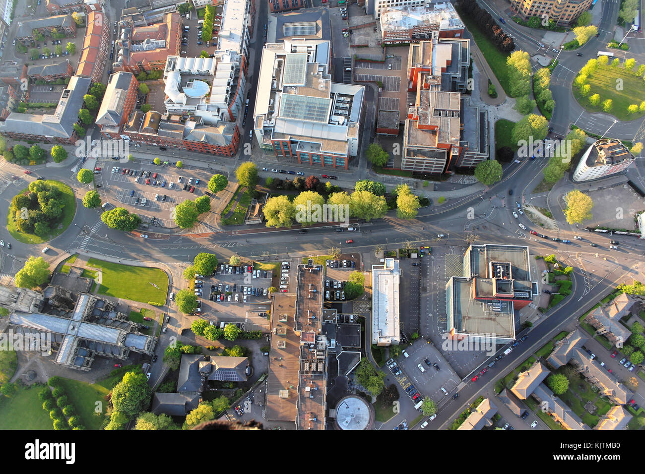 Bristol city centre aerial view hi-res stock photography and images - Alamy