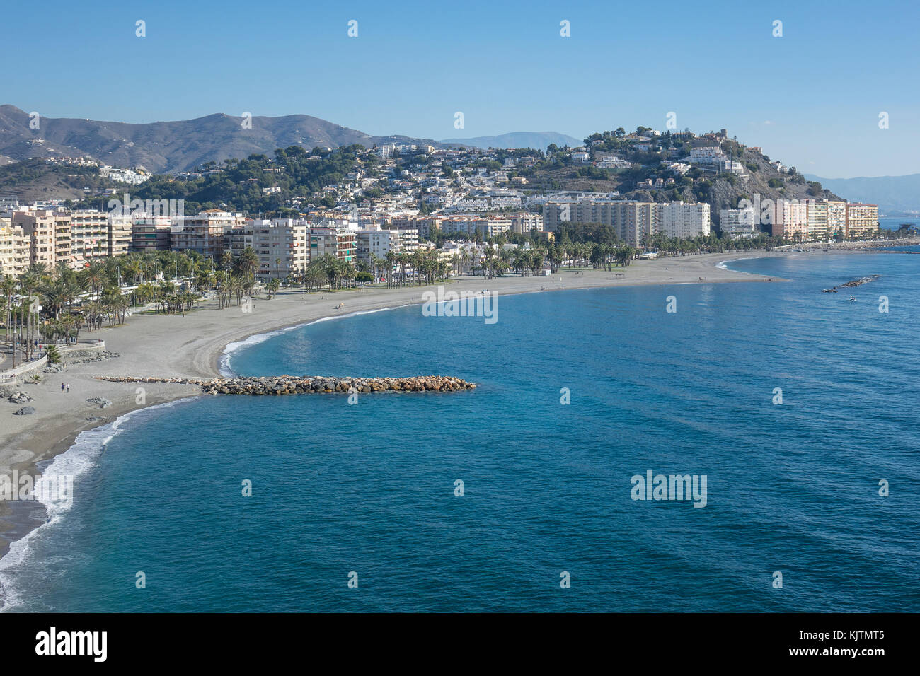 Spain, Andalucia, Costa del Sol, Almunecar, beaches & bay Stock Photo ...