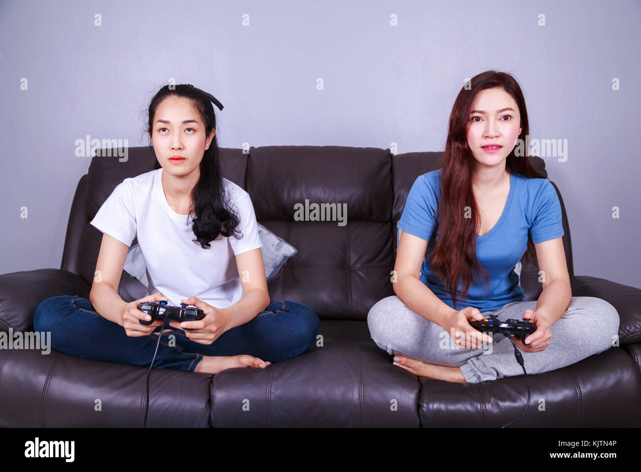 Video two beautiful women using hi-res stock photography and images - Alamy