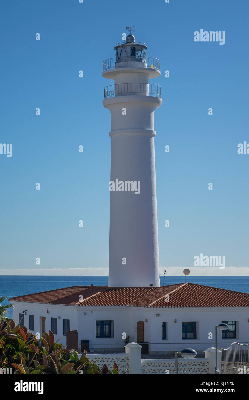 Spain, Andalucia, Costa del Sol, Torrox Costa, Lighthouse Stock Photo ...