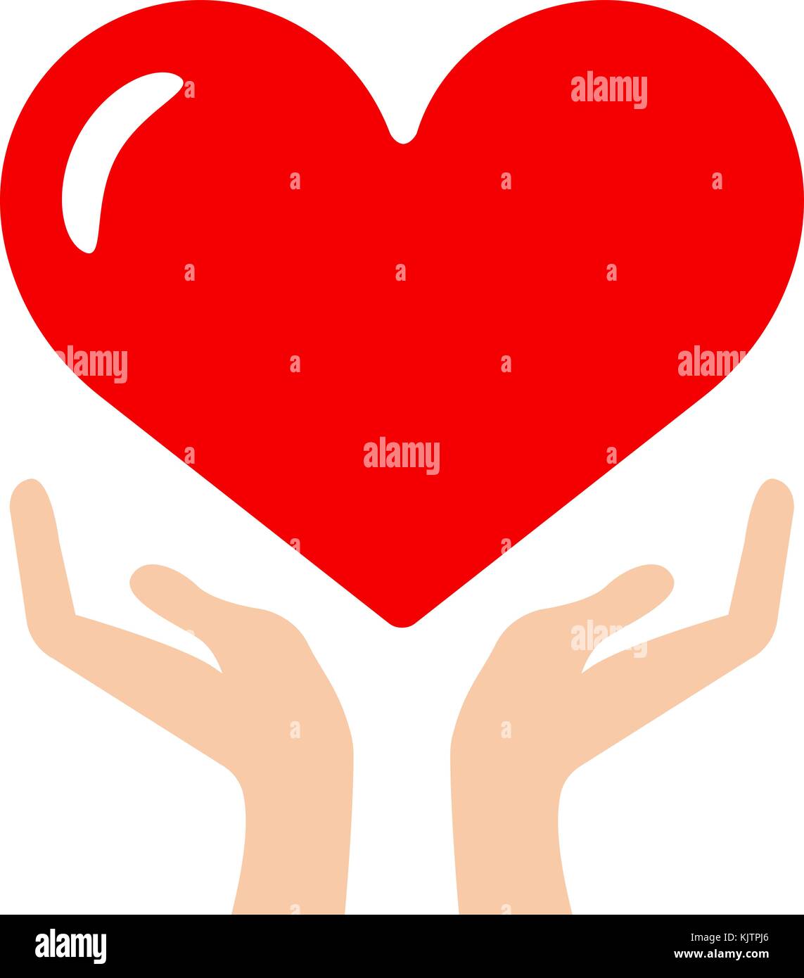 Heart in hand Icon Stock Vector Image & Art - Alamy