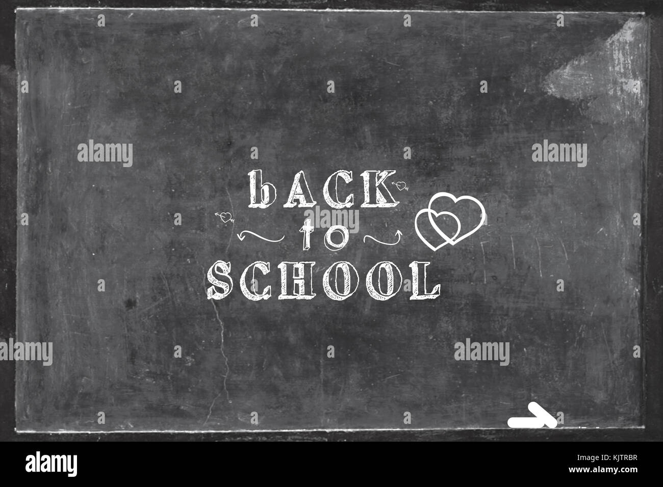 Back school lettering in chalkboard hi-res stock photography and images ...