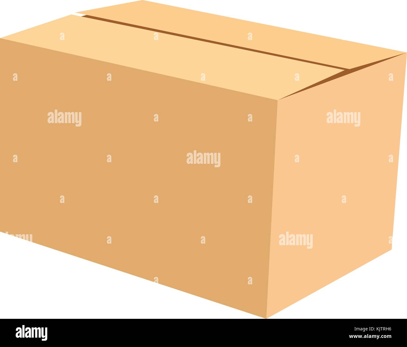 Cardboard box isolated on white vector illustration Stock Vector Image ...