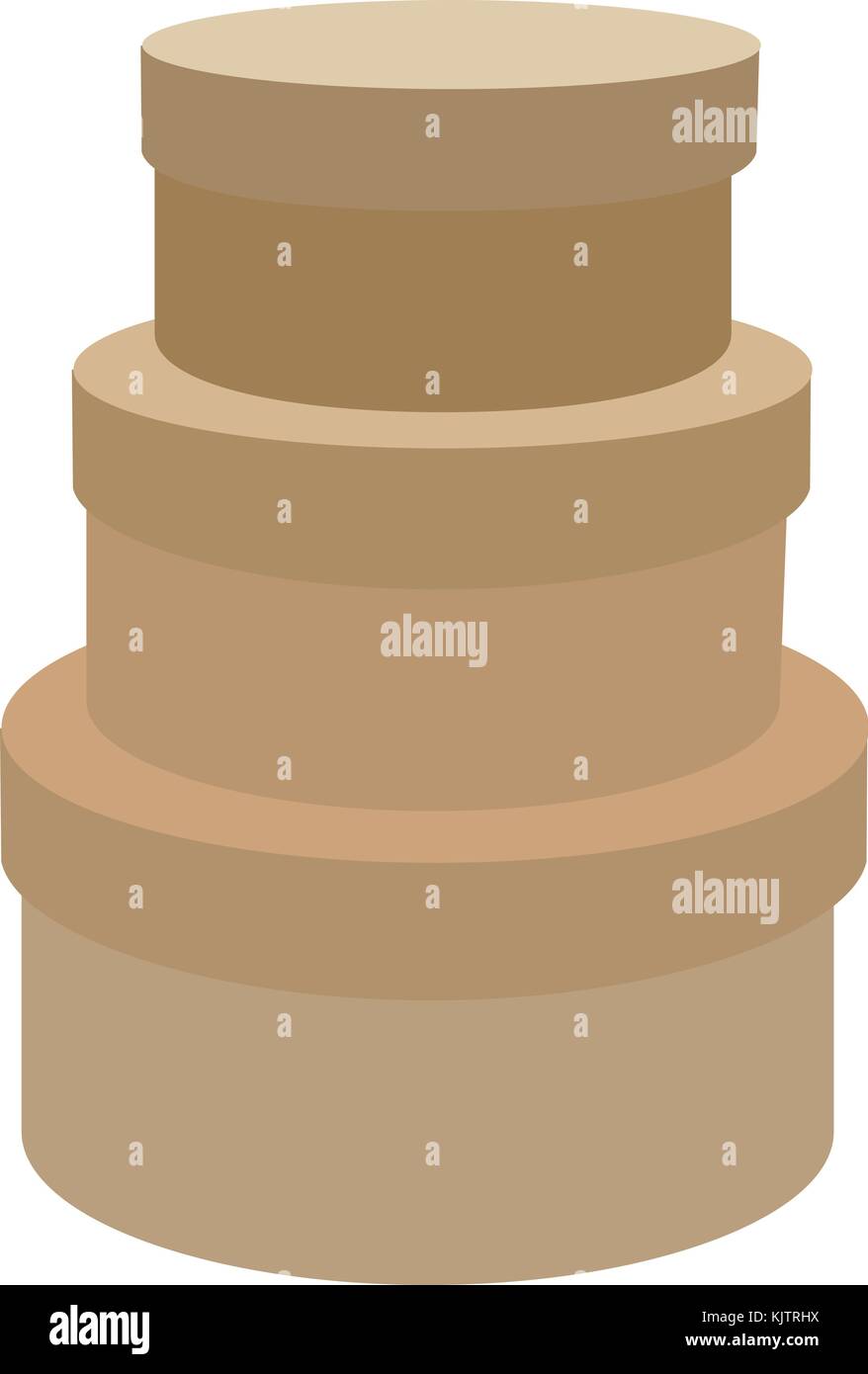 Round gift box on white background Isolated. Ready For You Design ...