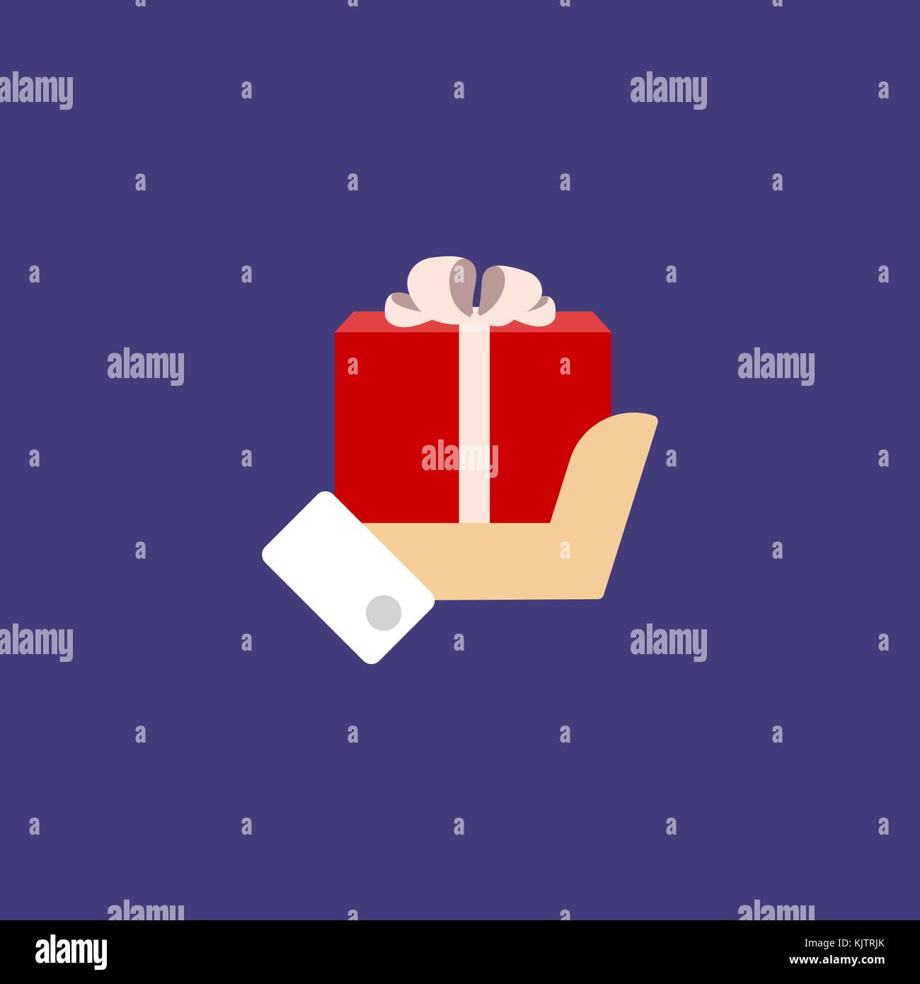 Festive man holding gift Stock Vector Images - Alamy