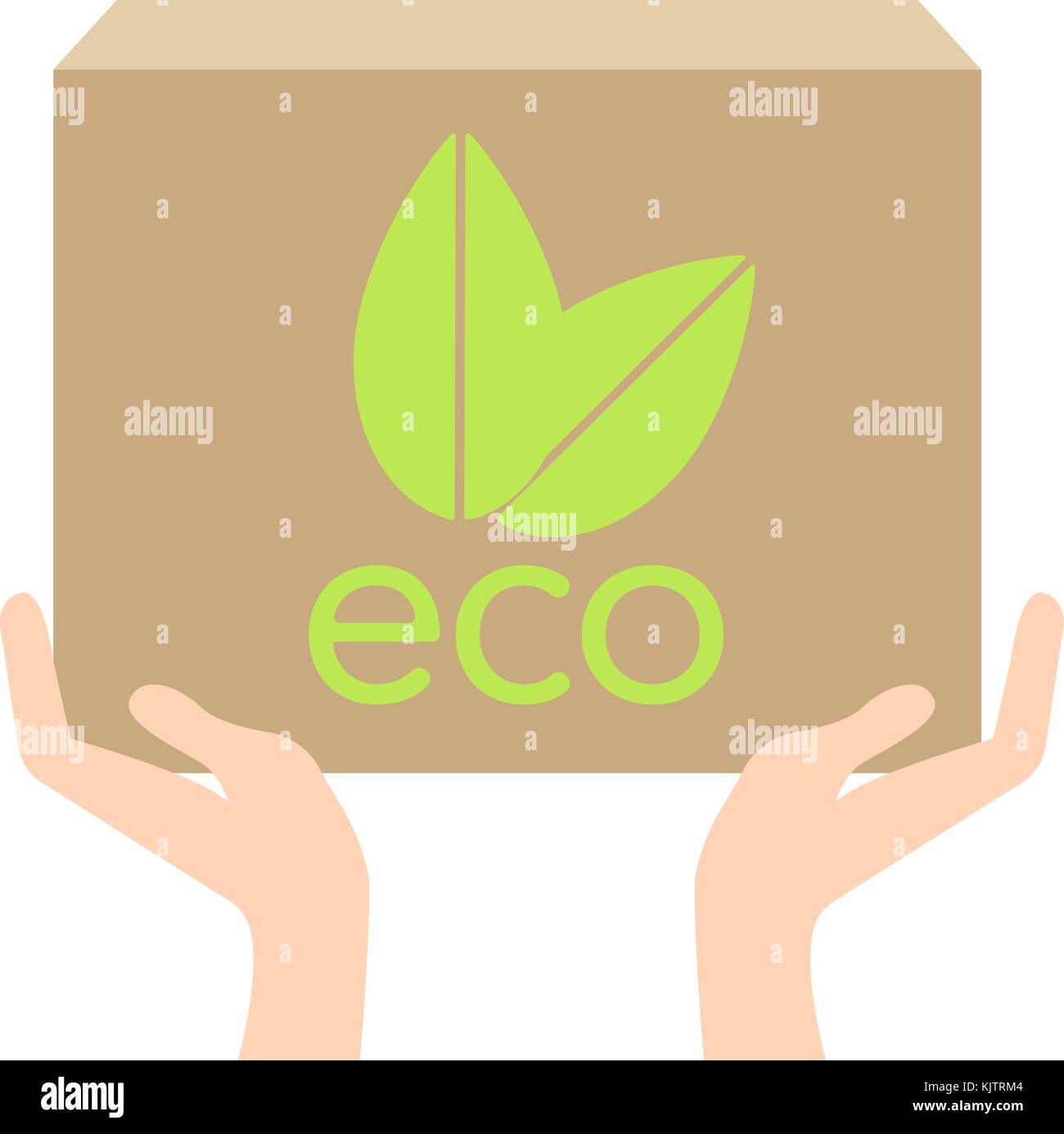 Eco box in hand,vector ecology concept Stock Vector Image & Art - Alamy
