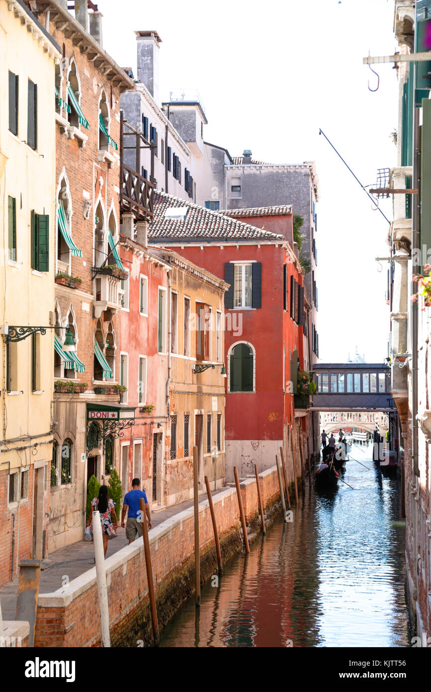 Venice, Italy: historical monuments and colorful facades of the city on ...