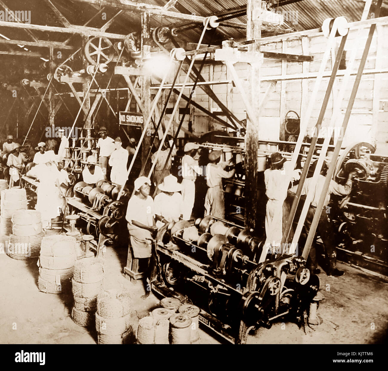 Rope factory in St Vincent early 1900s Stock Photo - Alamy