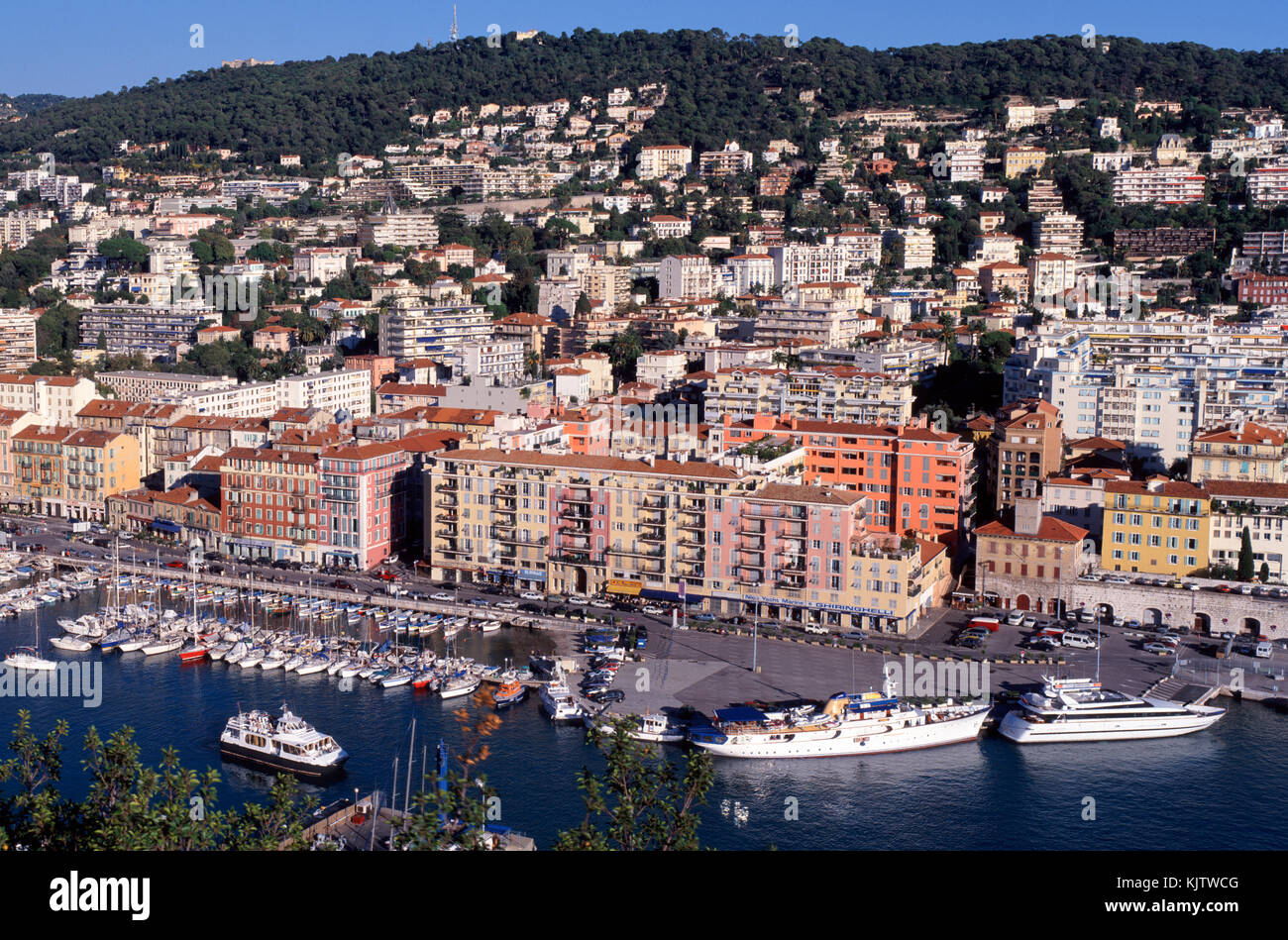 Nice inner harbour, Cote d'Azur, French Riviera, France Stock Photo - Alamy