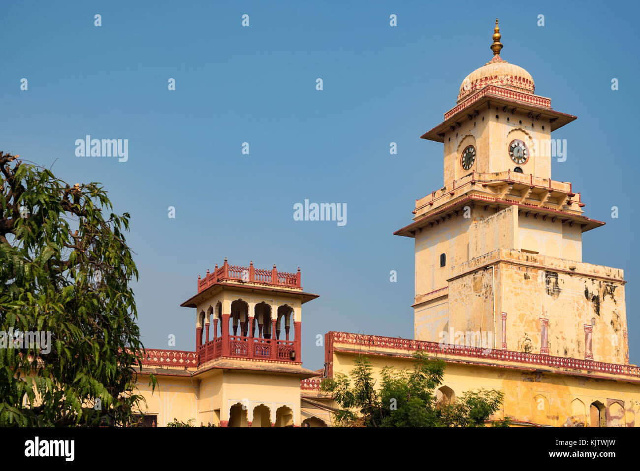 Clocktower next to the Palace School in Jaipur Stock Photo - Alamy