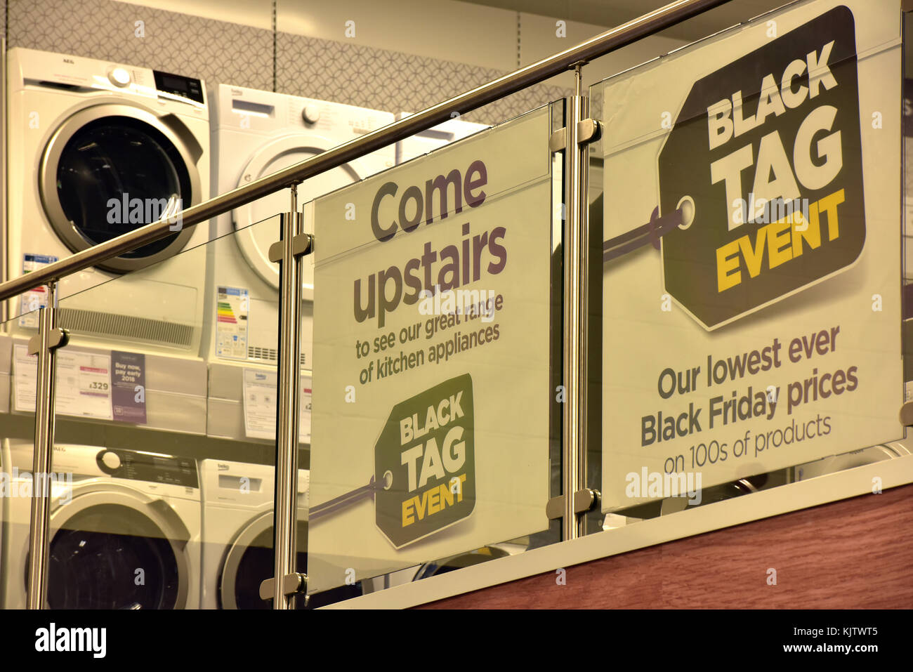 A Black Friday or black tag sale event at a major high street retailer ...