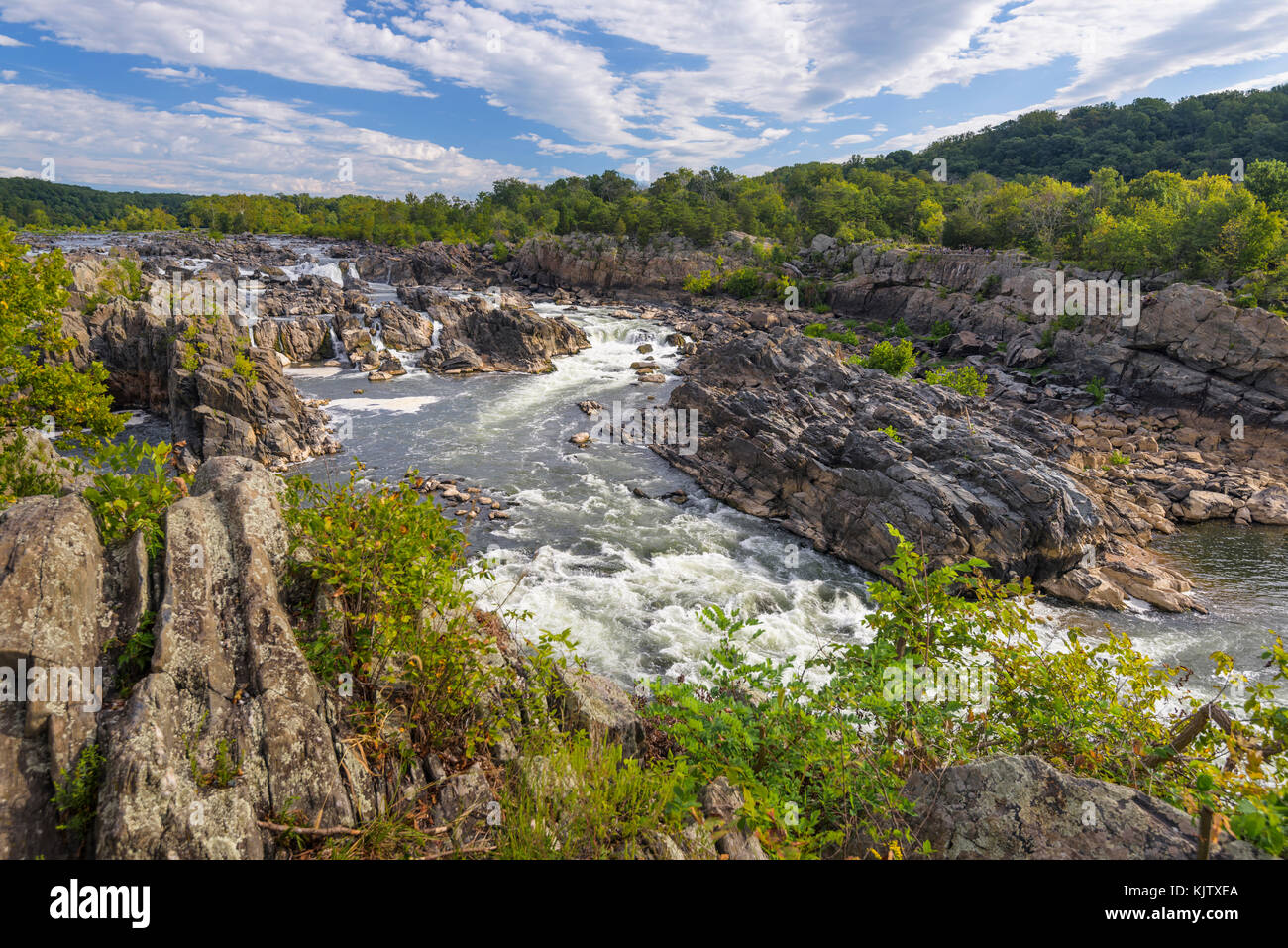 The Potomac River at Great Falls near Washington D.C., USA Stock Photo ...