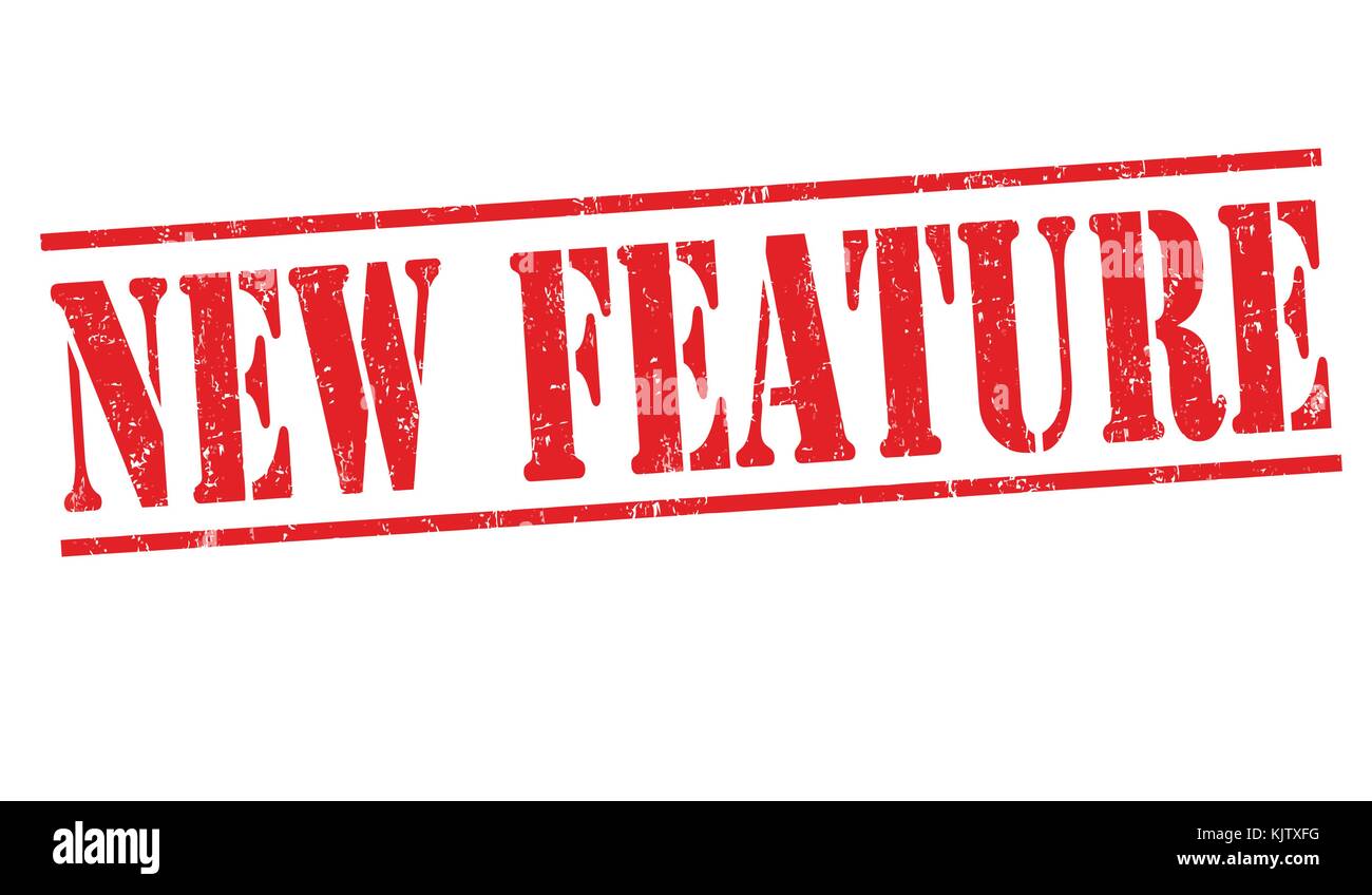 New feature grunge rubber stamp on white background, vector ...