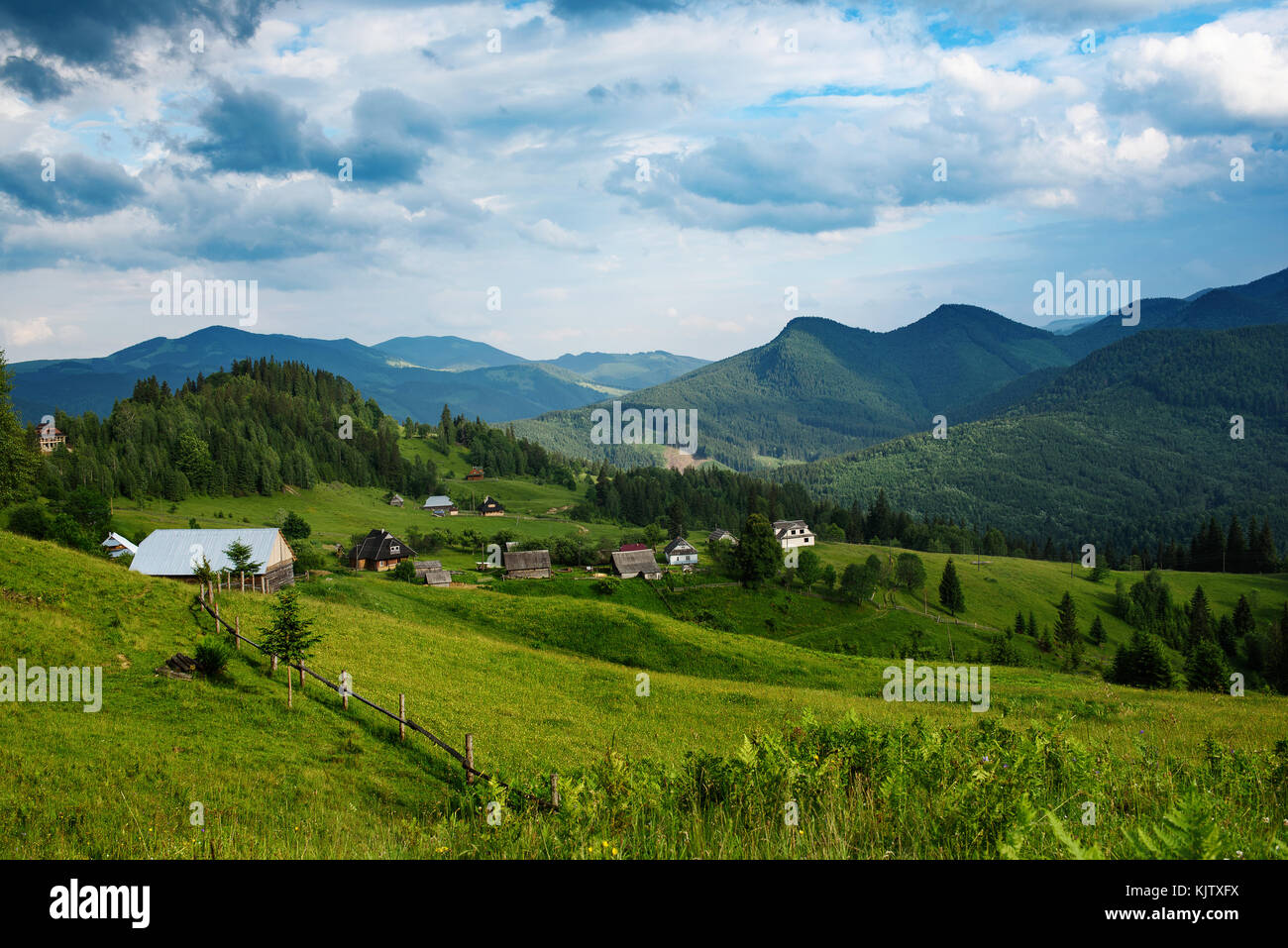 Carpathian mountain landscape Stock Photo - Alamy