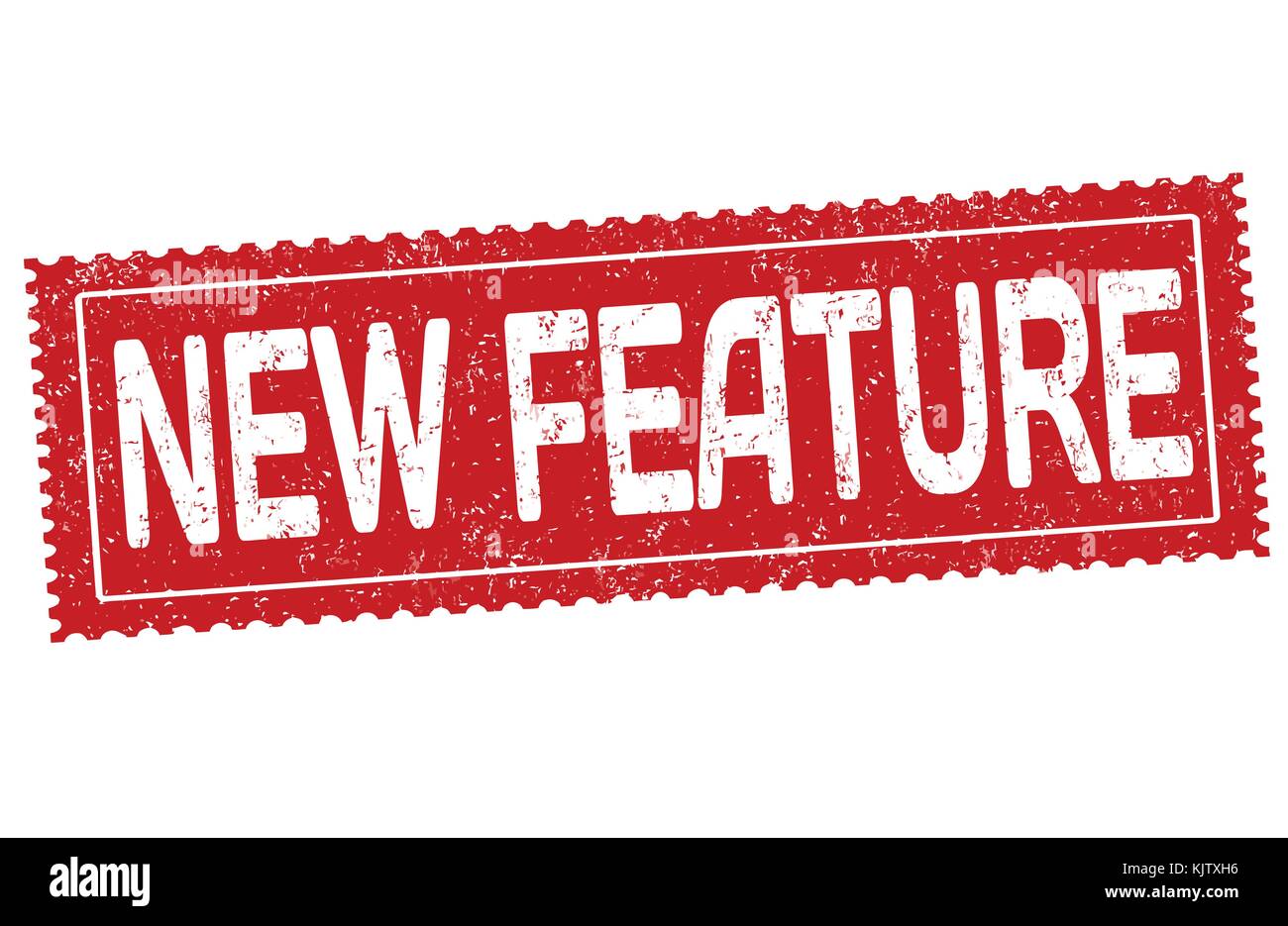 New feature grunge rubber stamp on white background, vector ...