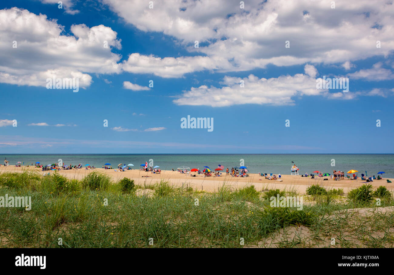 Sand dunes and beach at Fenwick Island, Delaware, USA Stock Photo - Alamy