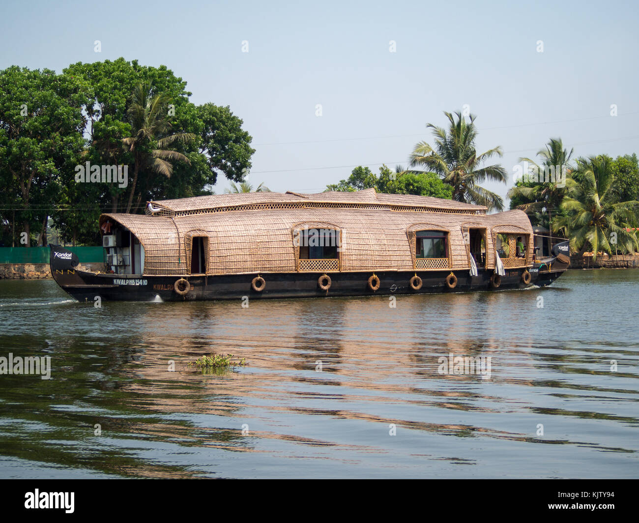 Houseboat in Kerala backwaters Stock Photo - Alamy