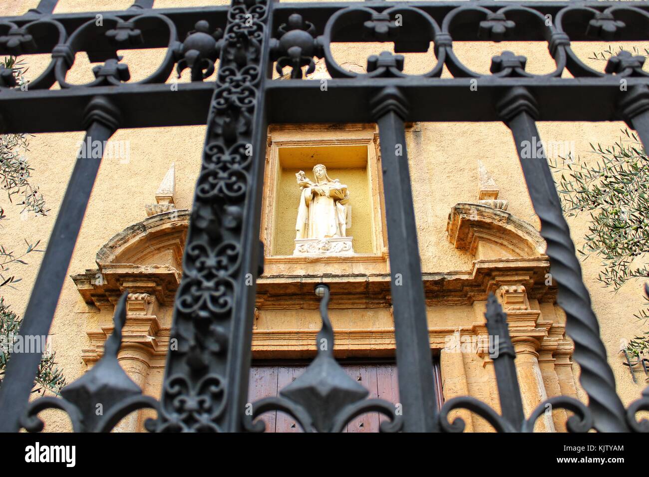 Old forged fence in a church Stock Photo - Alamy