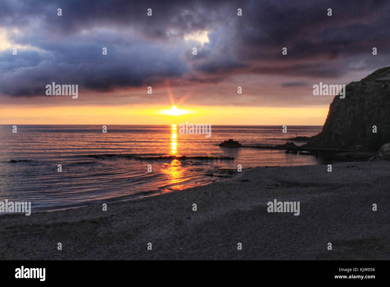 Sunrise on the beach in southern Spain Stock Photo - Alamy