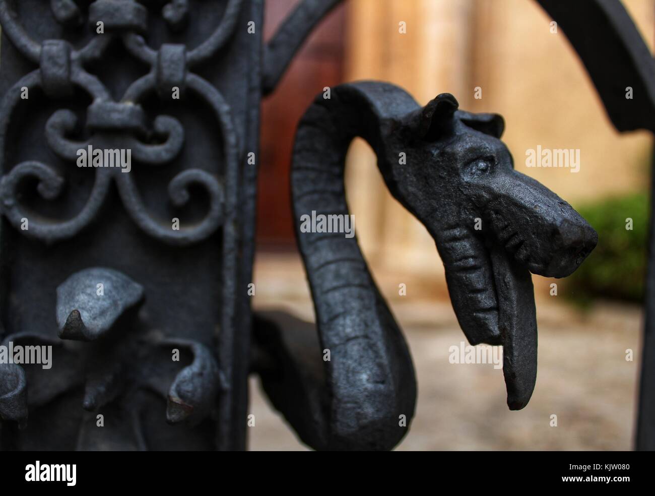 Old forged fence in a church Stock Photo - Alamy