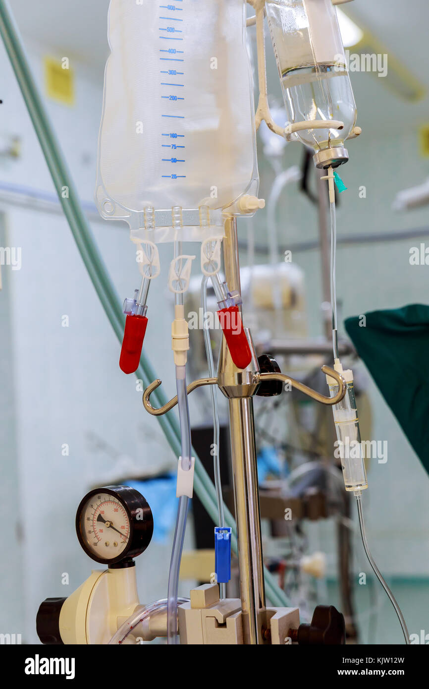 Transfusion Blood Before transfusion dose blood inside hospital room ...