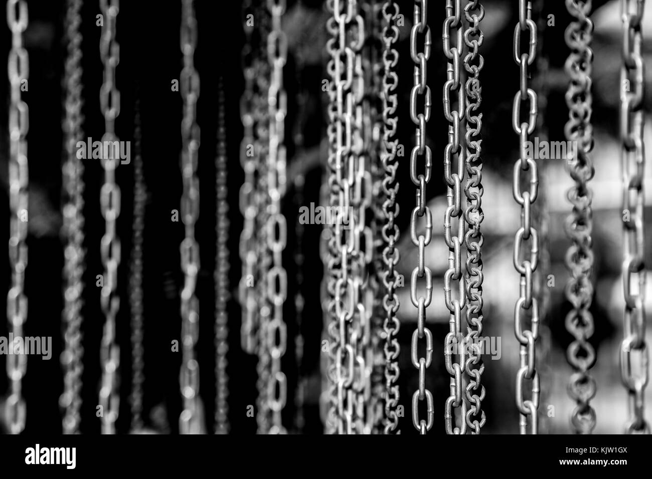 iron chain in dark background Stock Photo - Alamy
