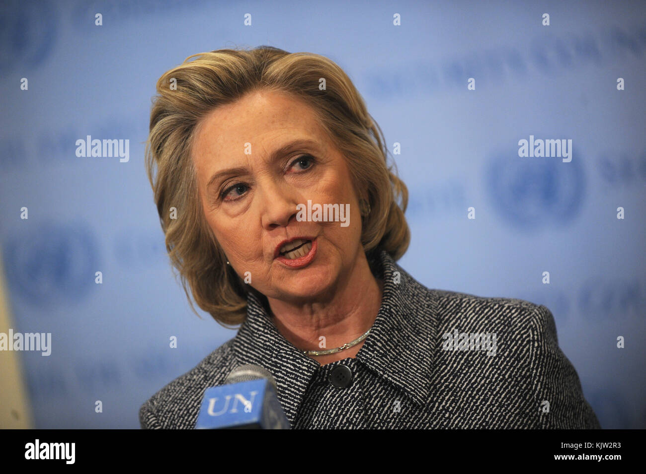 Hillary clinton press conference on email controversy hi-res stock ...