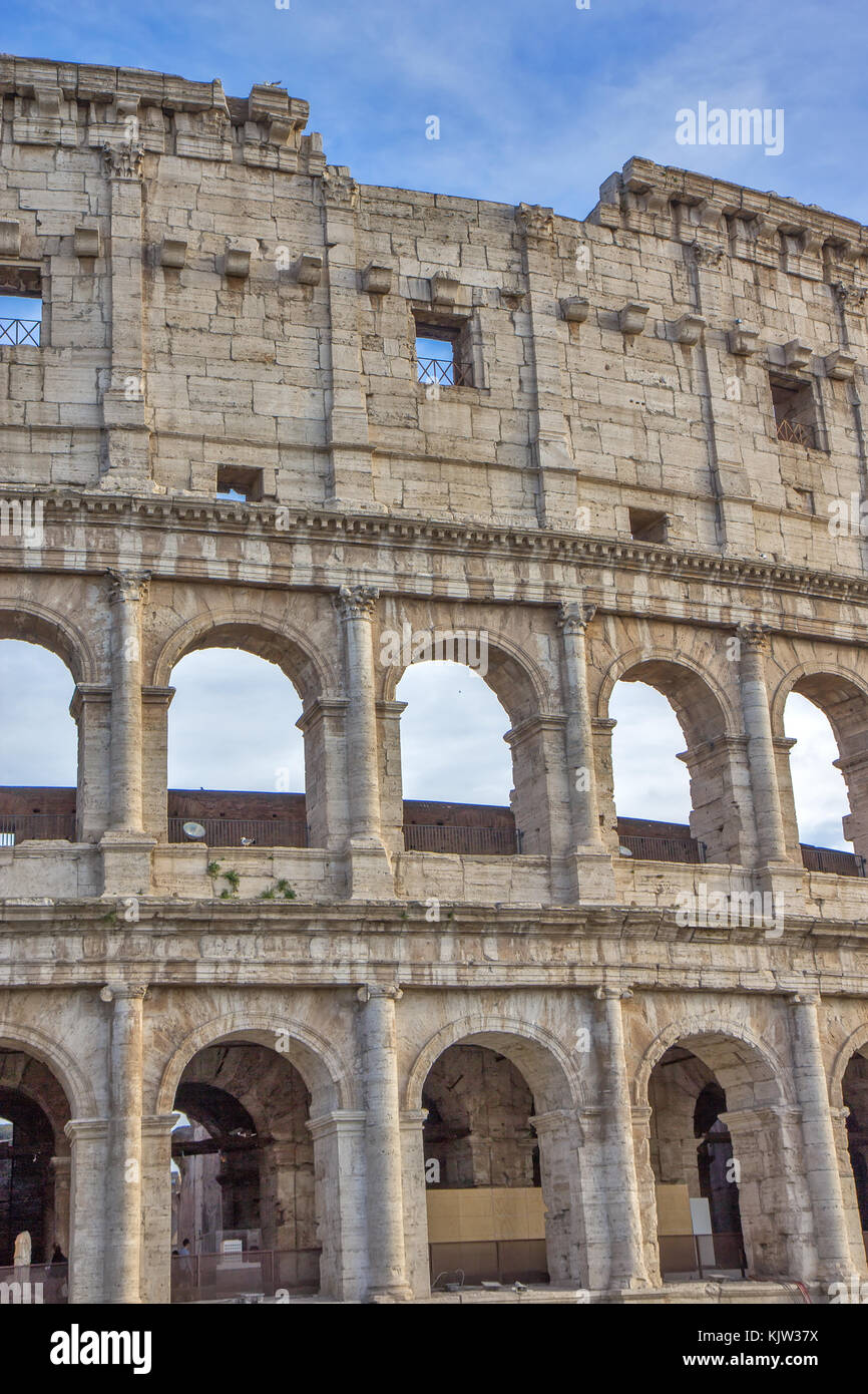 Part of the Roman Colosseum amphiteater in Rome, Italy Stock Photo - Alamy
