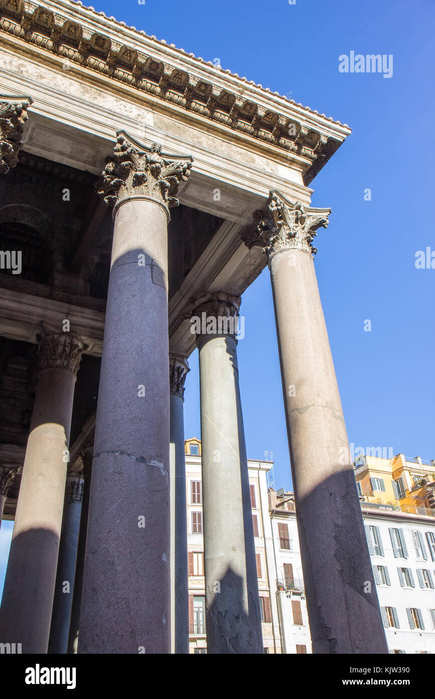 Ancient Roman Pantheon temple, detail - Rome, Italy Stock Photo - Alamy