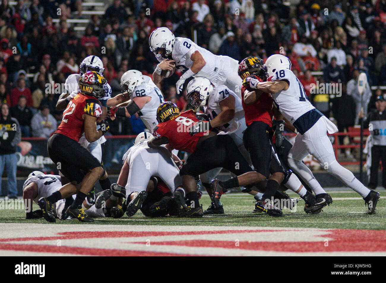 College Park, Maryland, USA. 25th Nov, 2017. Quarterback TOMMY STEVENS ...