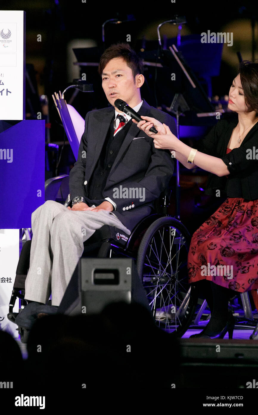 Tokyo, Japan. 26th Nov, 2017. Creative director Yoshiaki Sawabe speaks ...