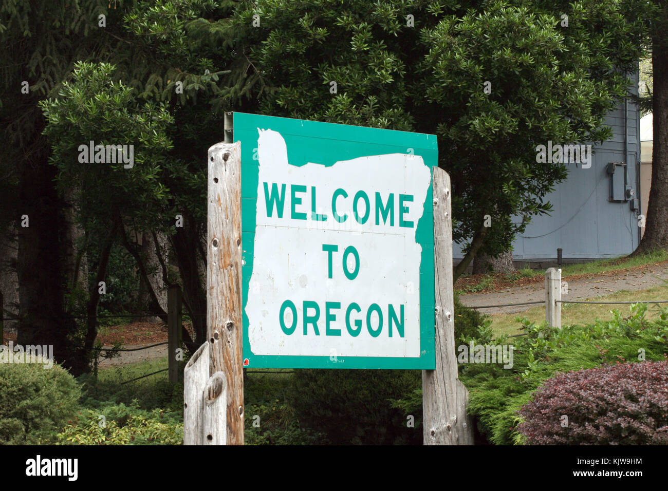 Oregon welcome sign border hi-res stock photography and images - Alamy