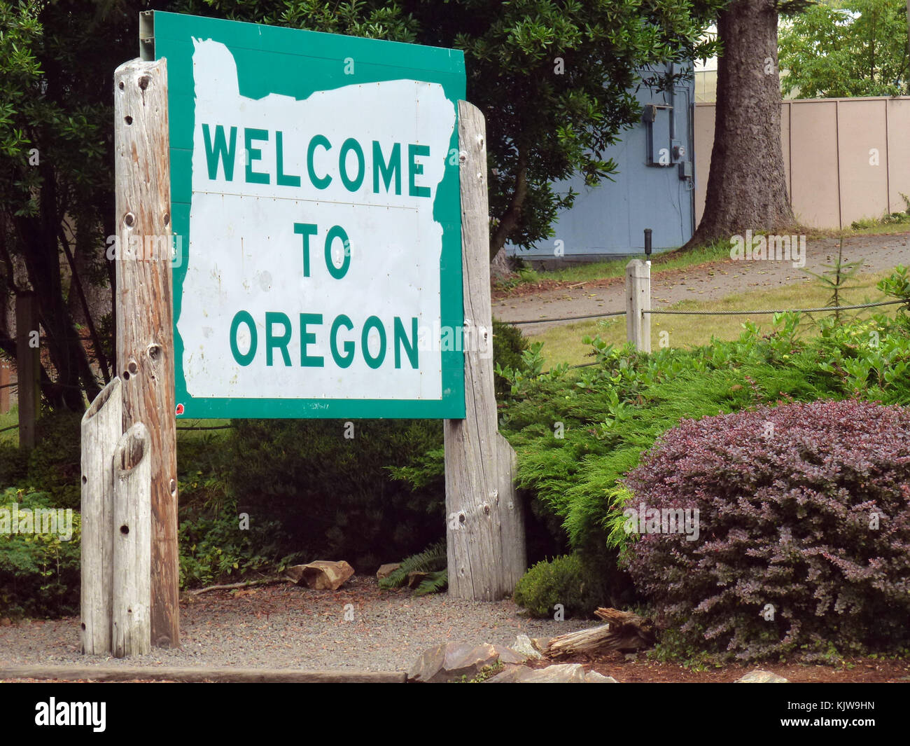 Oregon welcome sign border hi-res stock photography and images - Alamy