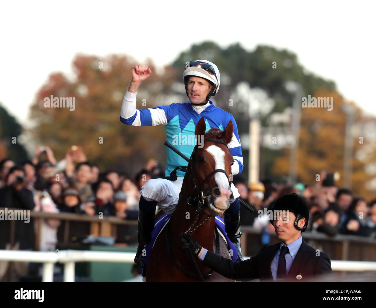 Tokyo, Japan. 26th Nov, 2017. Australian jockey Hugh Bowman riding ...