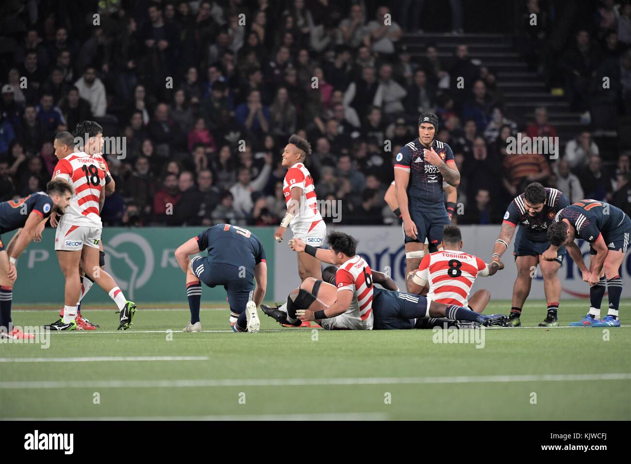 Nanterre, France. 18th Nov, 2017. Japan team group (JPN) Rugby : Rugby ...
