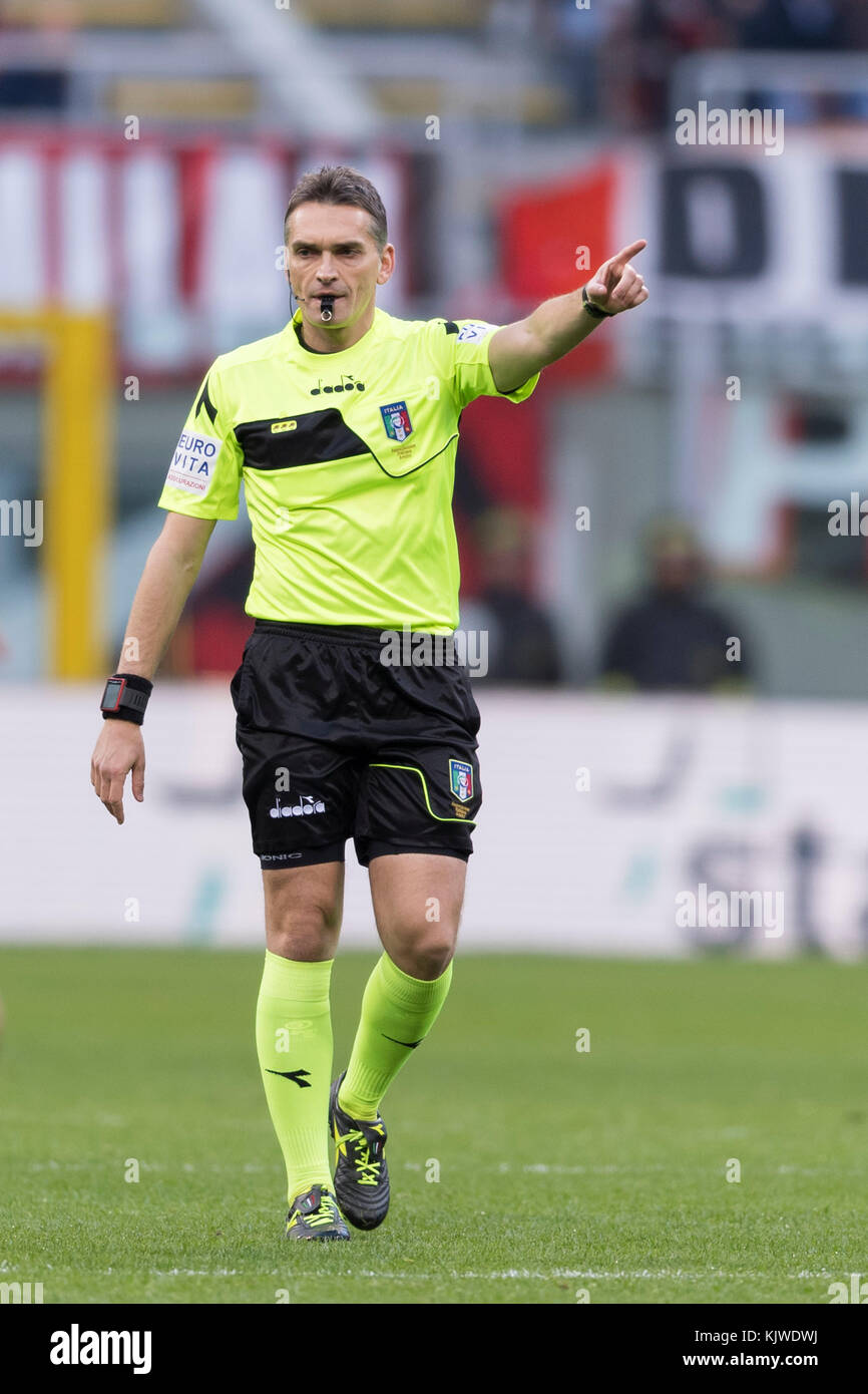 Milan, Italy. 26th Nov, 2017. Massimiliano Irrati (Referee) Football ...