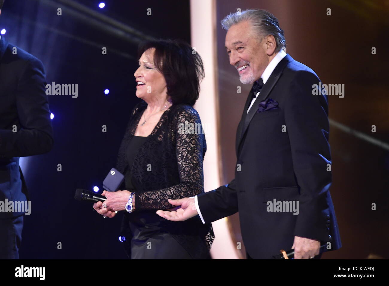 Czech pop music singer Karel Gott receives the Golden Nightingale award ...