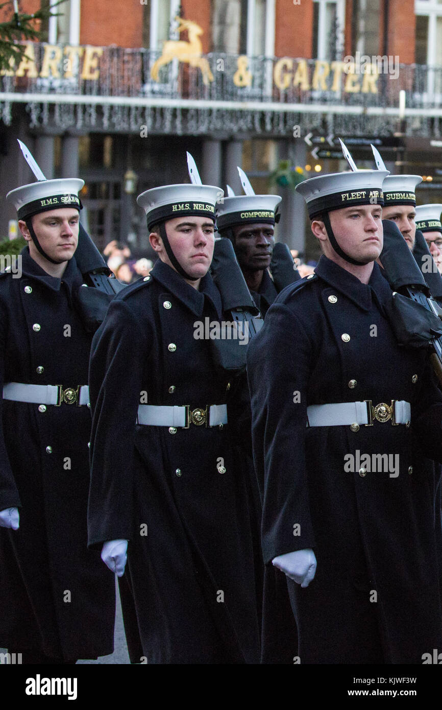 Windsor, UK. 27th Nov, 2017. Royal Navy sailors perform the Changing of ...