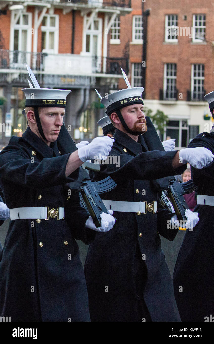 Windsor, UK. 27th Nov, 2017. Royal Navy sailors perform the Changing of ...
