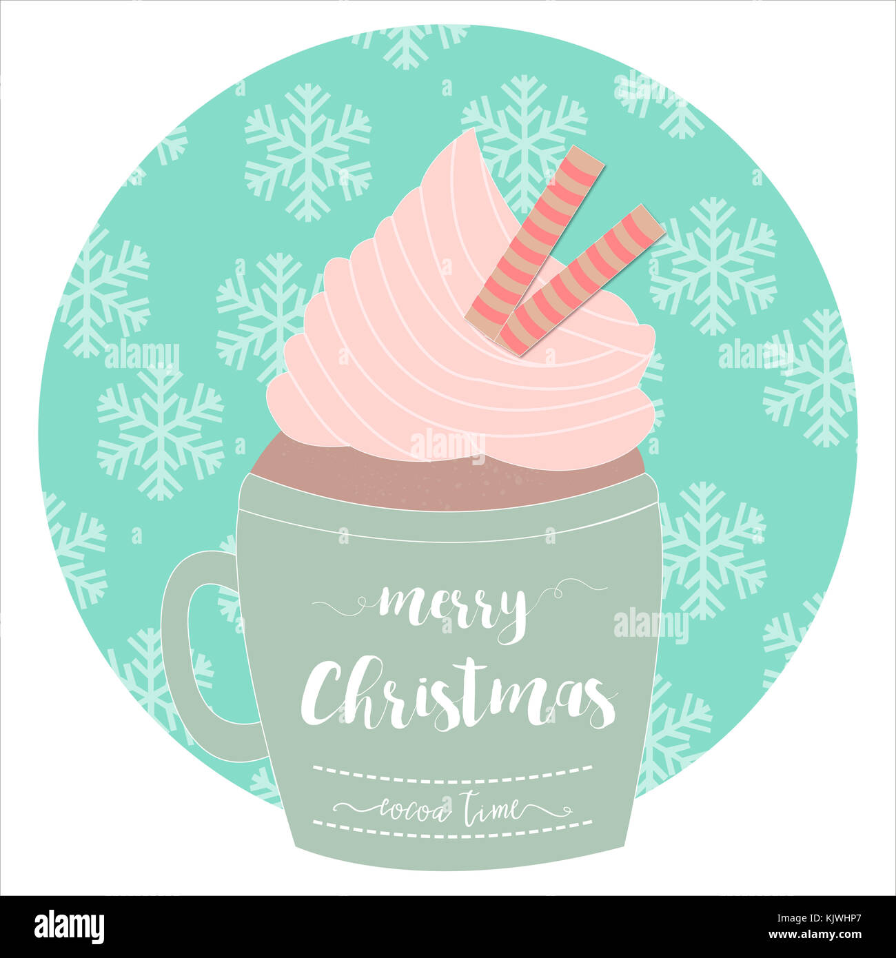 Mug design merry christmas Cut Out Stock Images & Pictures - Alamy