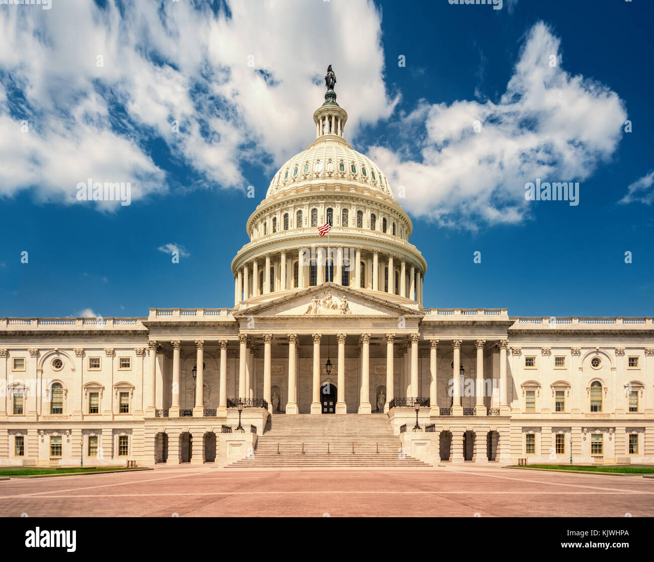 United States Capitol Building in Washington DC - East Facade of the ...