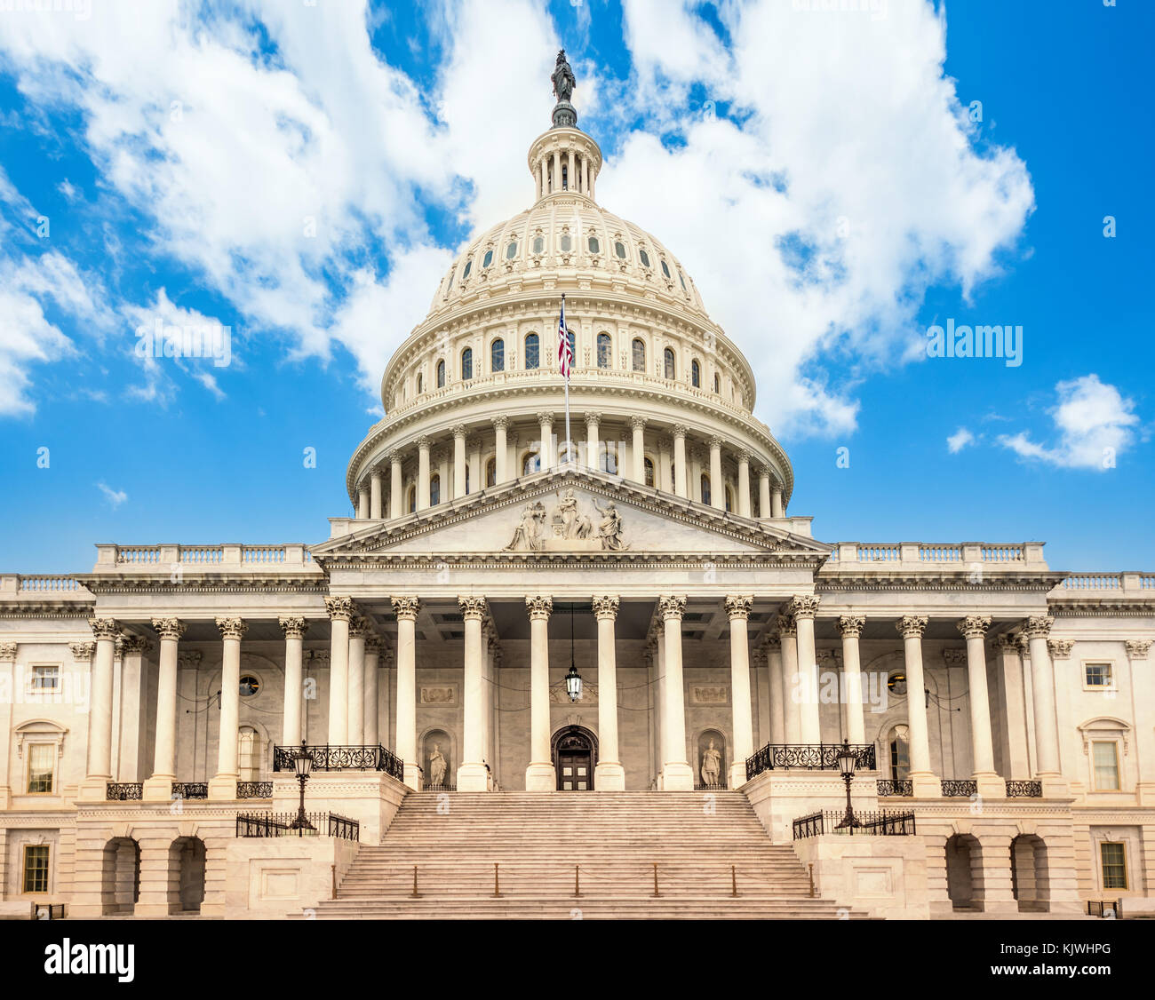 United States Capitol Building in Washington DC - East Facade of the ...