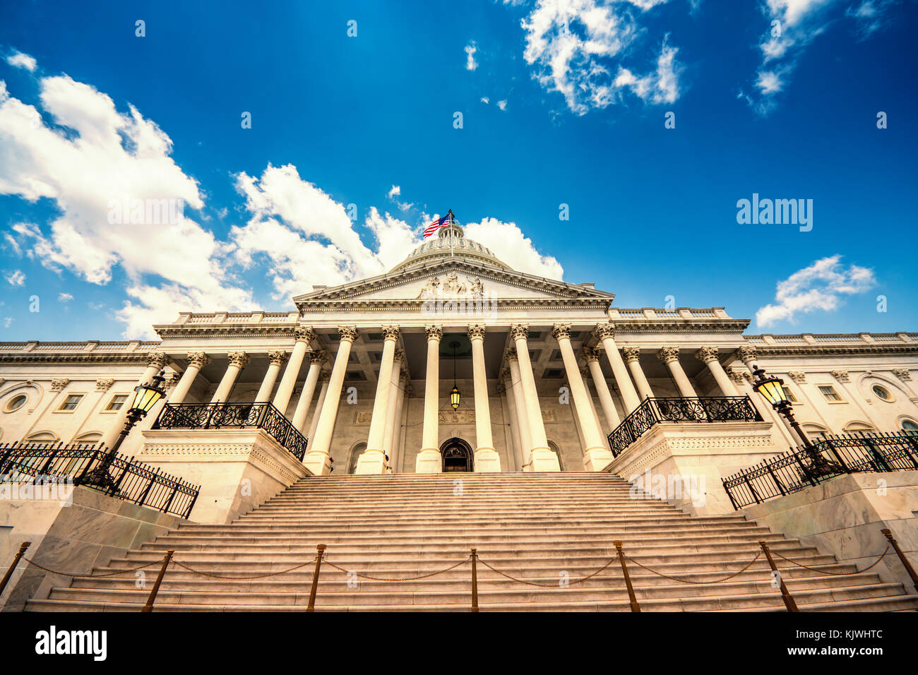 Stairs leading up to the United States Capitol Building in Washington ...