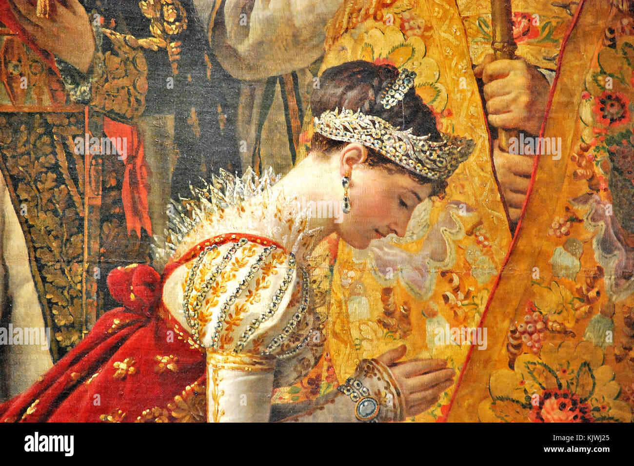 Partial view of The Coronation of Napoleon painting completed in 1807 ...