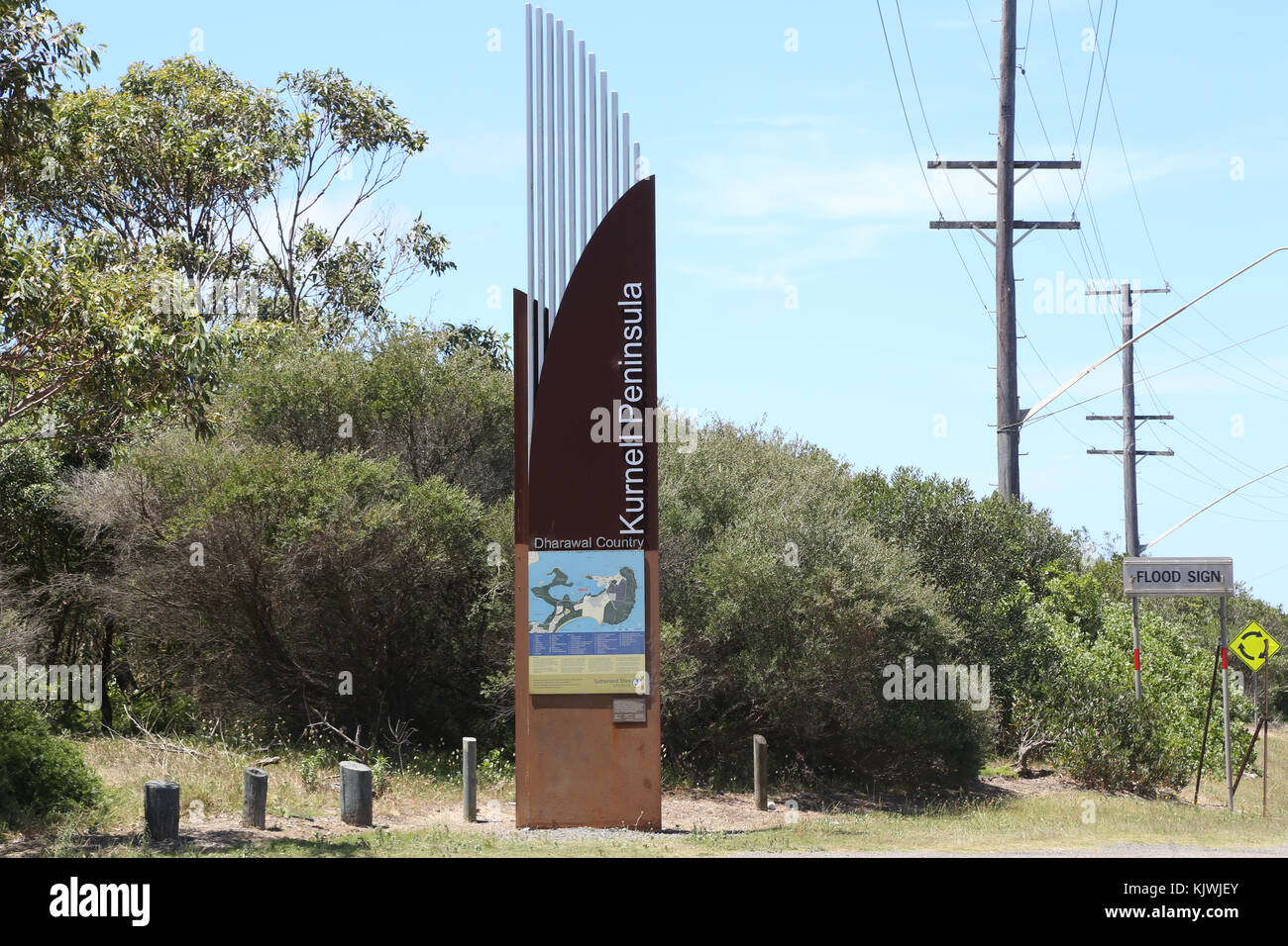 Kurnell Peninsula, Dharawal Country sign on Captain Cook Drive in the ...