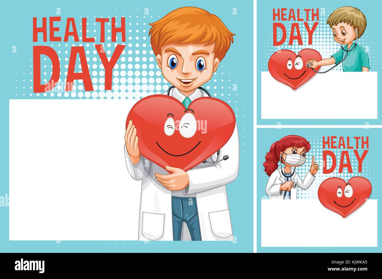 Border template with doctors on health day illustration Stock Vector ...